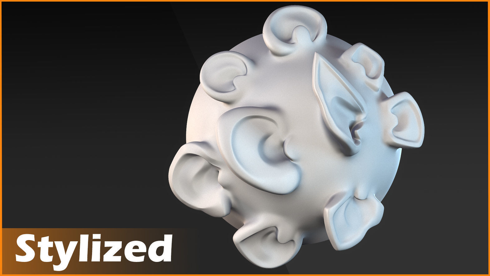 Ear 9 Stylized VDM Brush 3D model | CGTrader