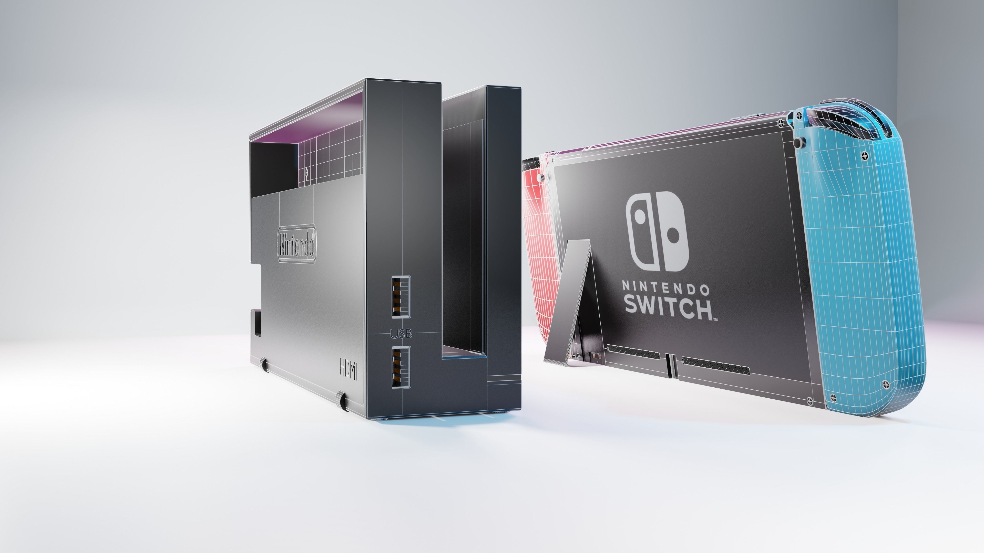 Nintendo Switch Low Poly High Detailed free VR / AR / low-poly 3D model ...