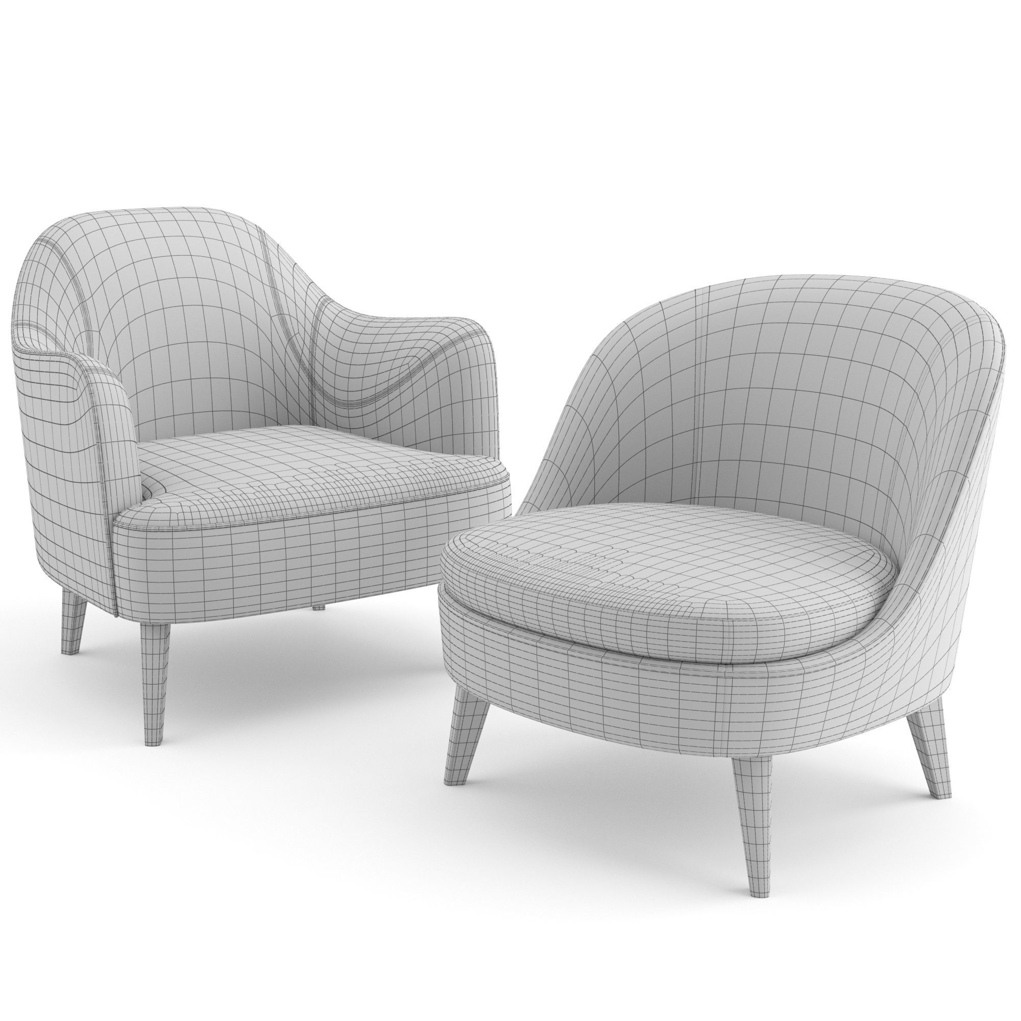 Dragonfly and Lysandre Armchairs by Flexform 3D model | CGTrader