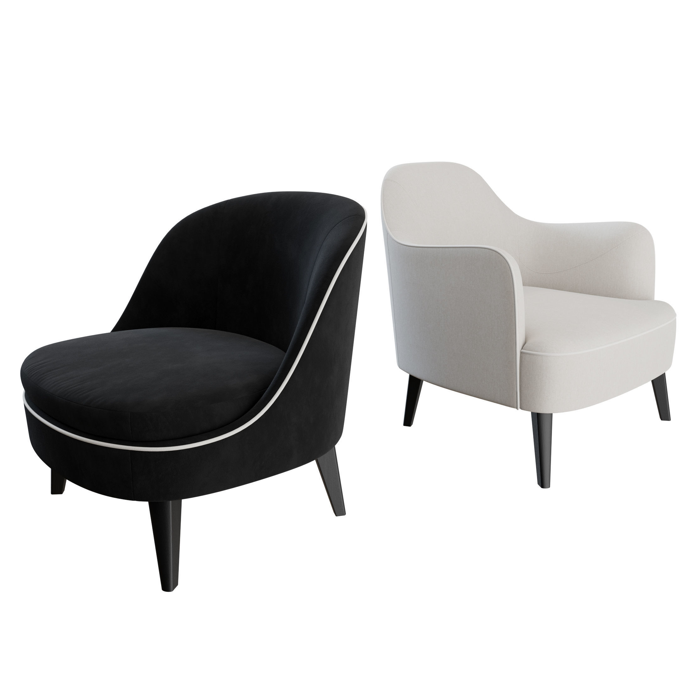 Dragonfly and Lysandre Armchairs by Flexform 3D model | CGTrader