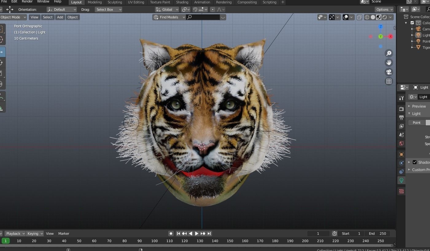 Tiger head blender free VR / AR / low-poly 3D model | CGTrader