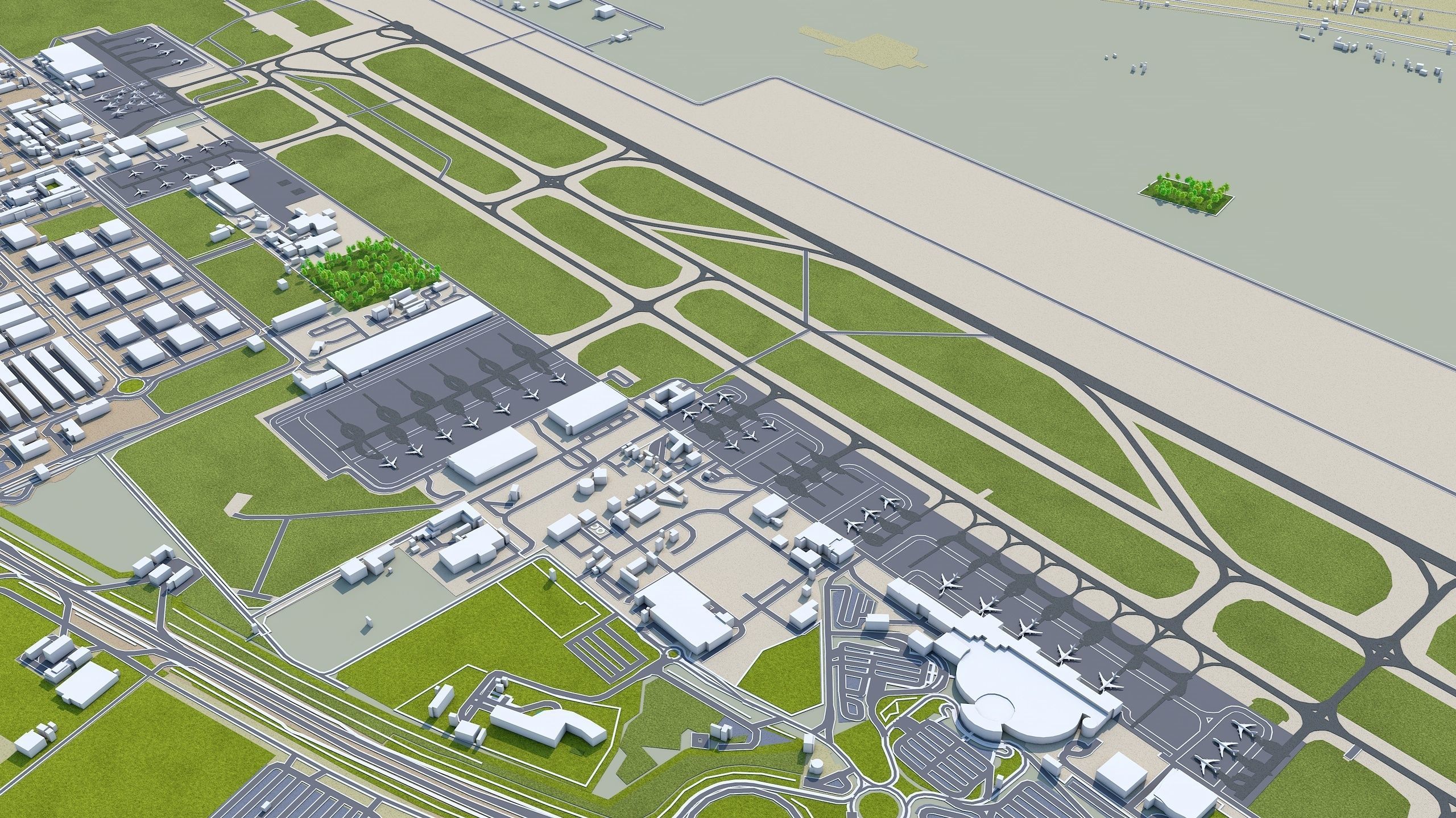 3D model Ajman UAE 40km VR / AR / low-poly | CGTrader