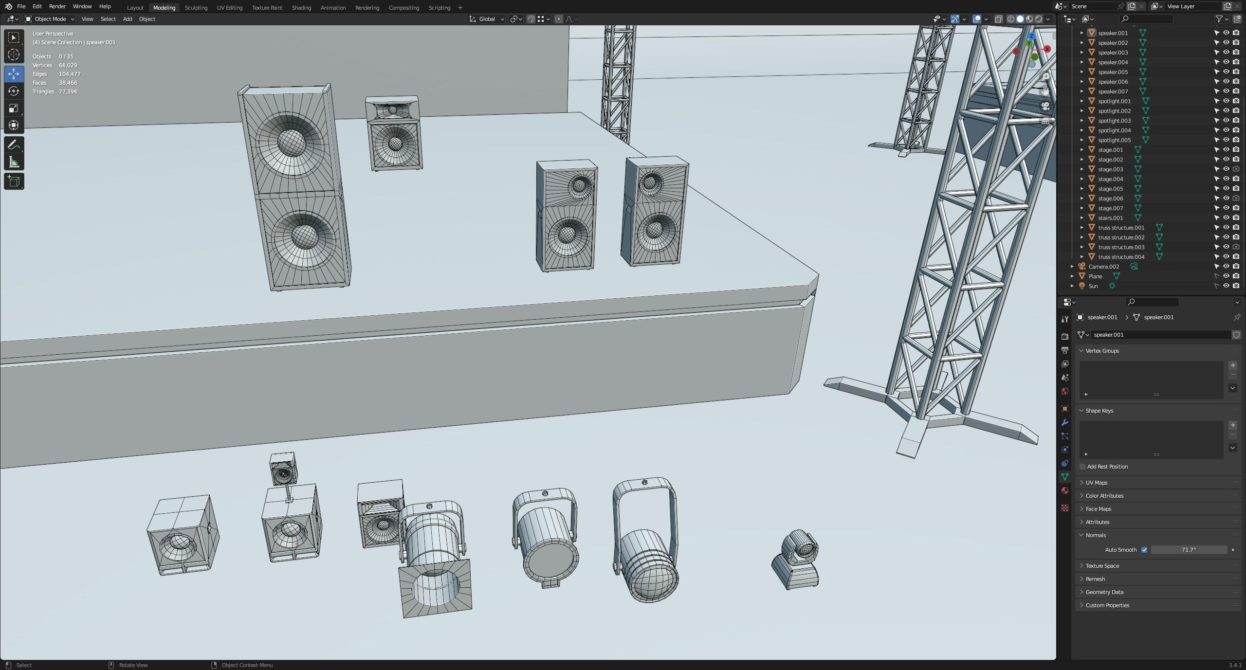 3D model Lowpoly Concert Stage Props VR / AR / low-poly | CGTrader