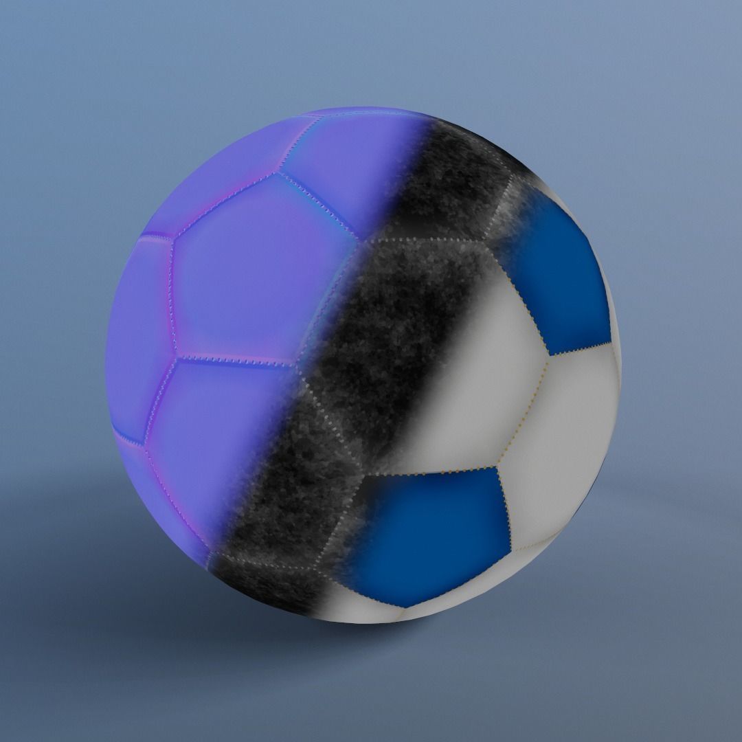 3D model Realistic Soccer Ball Low Poly Game Ready Model VR / AR / low ...