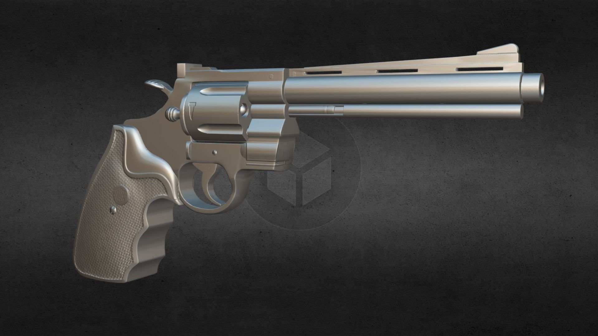 3D model Magnum 357 Revolver Gun Weapon 3D PBR Game Ready Low Poly VR ...