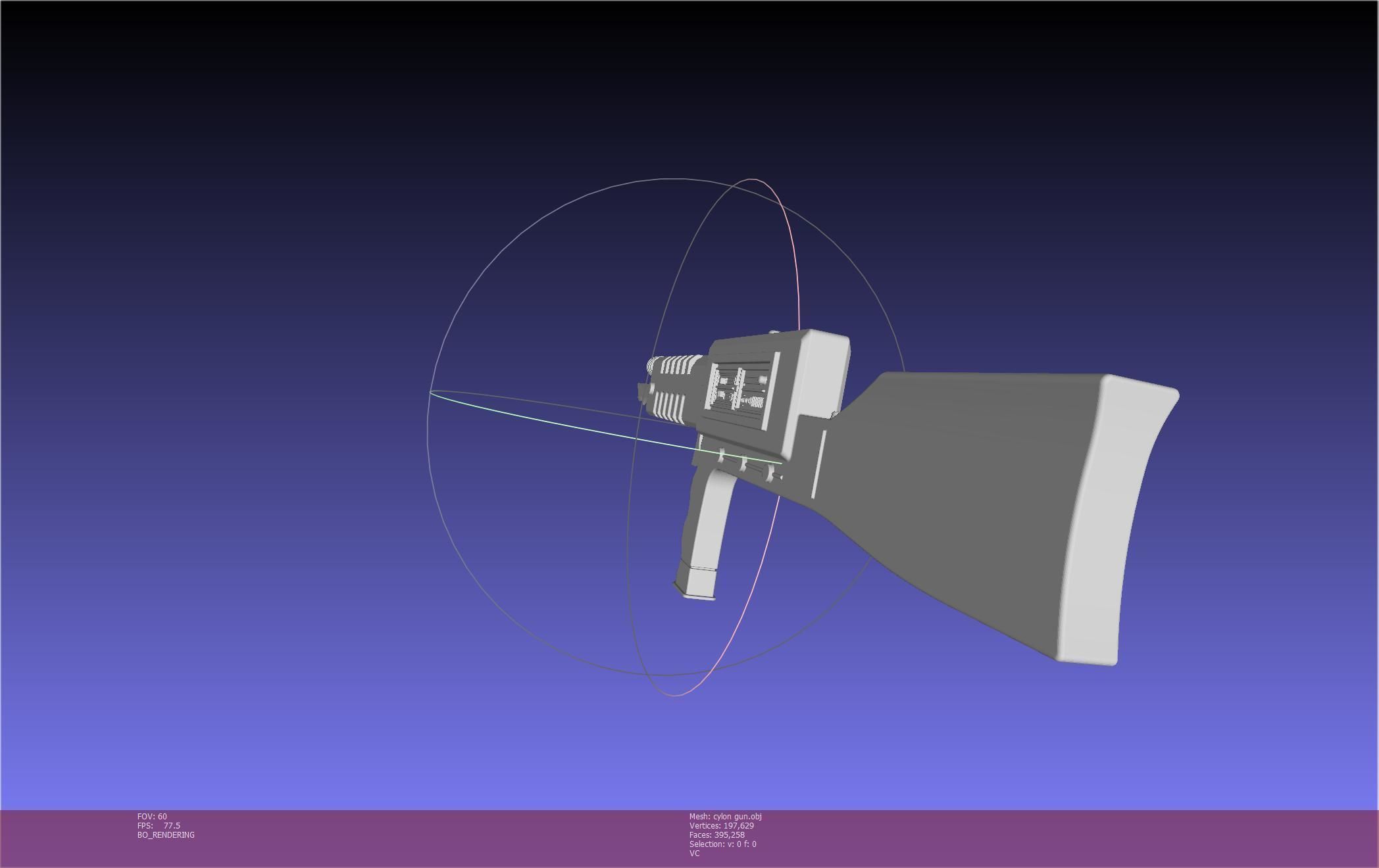 Battlestar Galactica Cylon Gun Basic Model 3D model | CGTrader