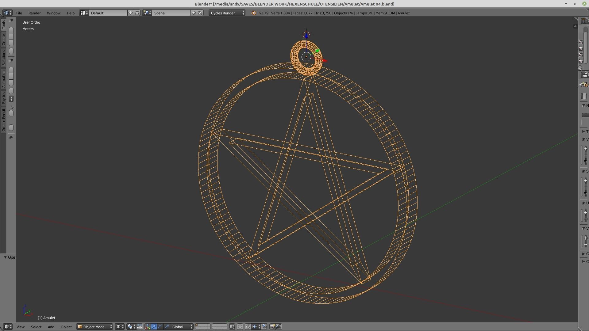 Pentagram amulet 3D model | CGTrader