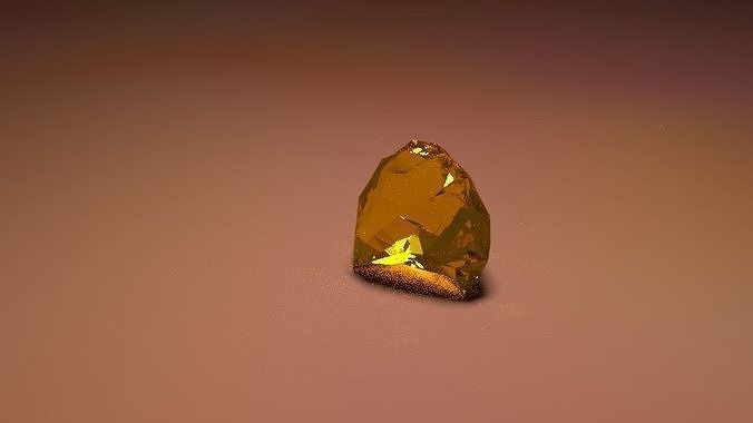 3D model yellow crystal VR / AR / low-poly | CGTrader