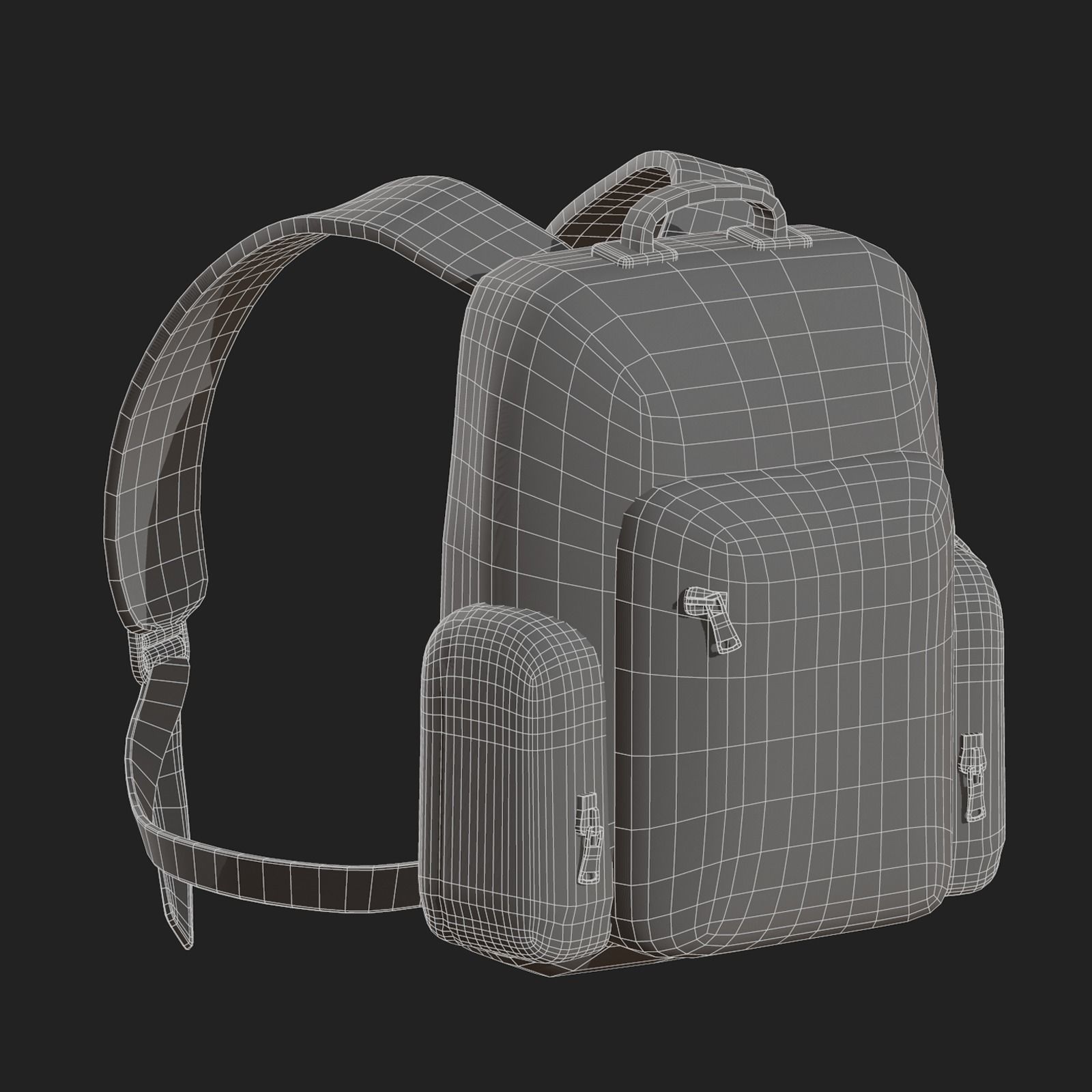Backpack bag baggage Color 3d low poly Low-poly 3D model | CGTrader