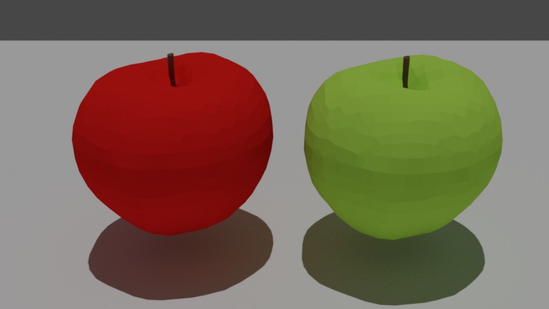 Low-poly Apple 3D model two apples free VR / AR / low-poly 3D model ...