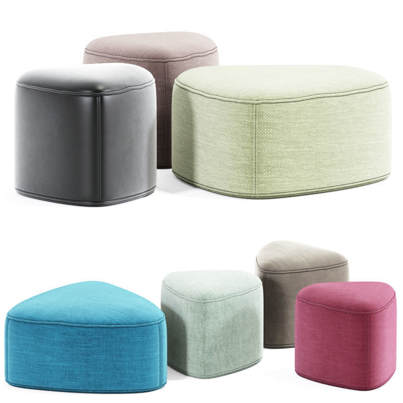 Pebble Ottoman Collection 3D model | CGTrader