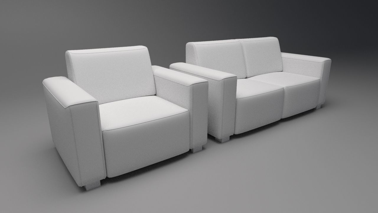 low-poly Sofa 3D model visualizations | CGTrader