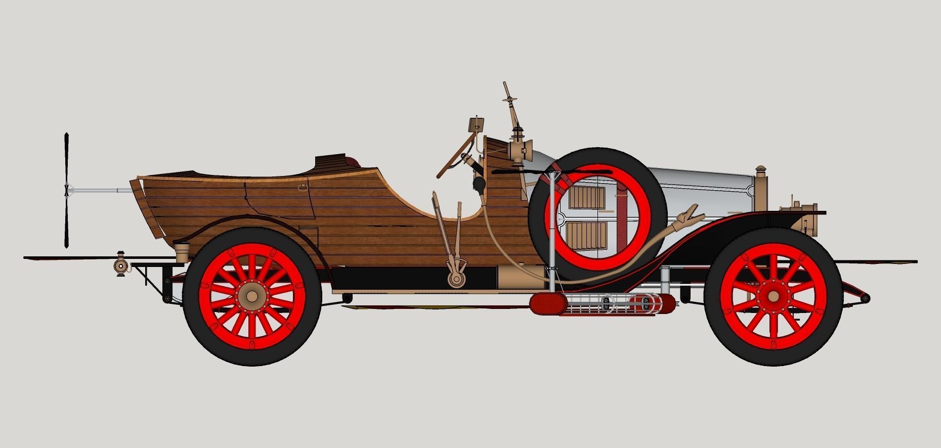 Chitty Chitty Bang Bang car 3D model | CGTrader