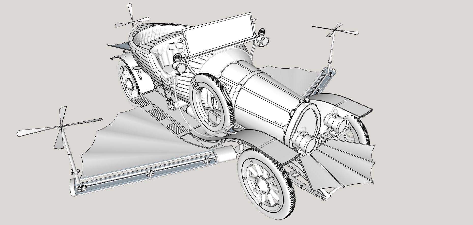 Chitty Chitty Bang Bang car 3D model | CGTrader