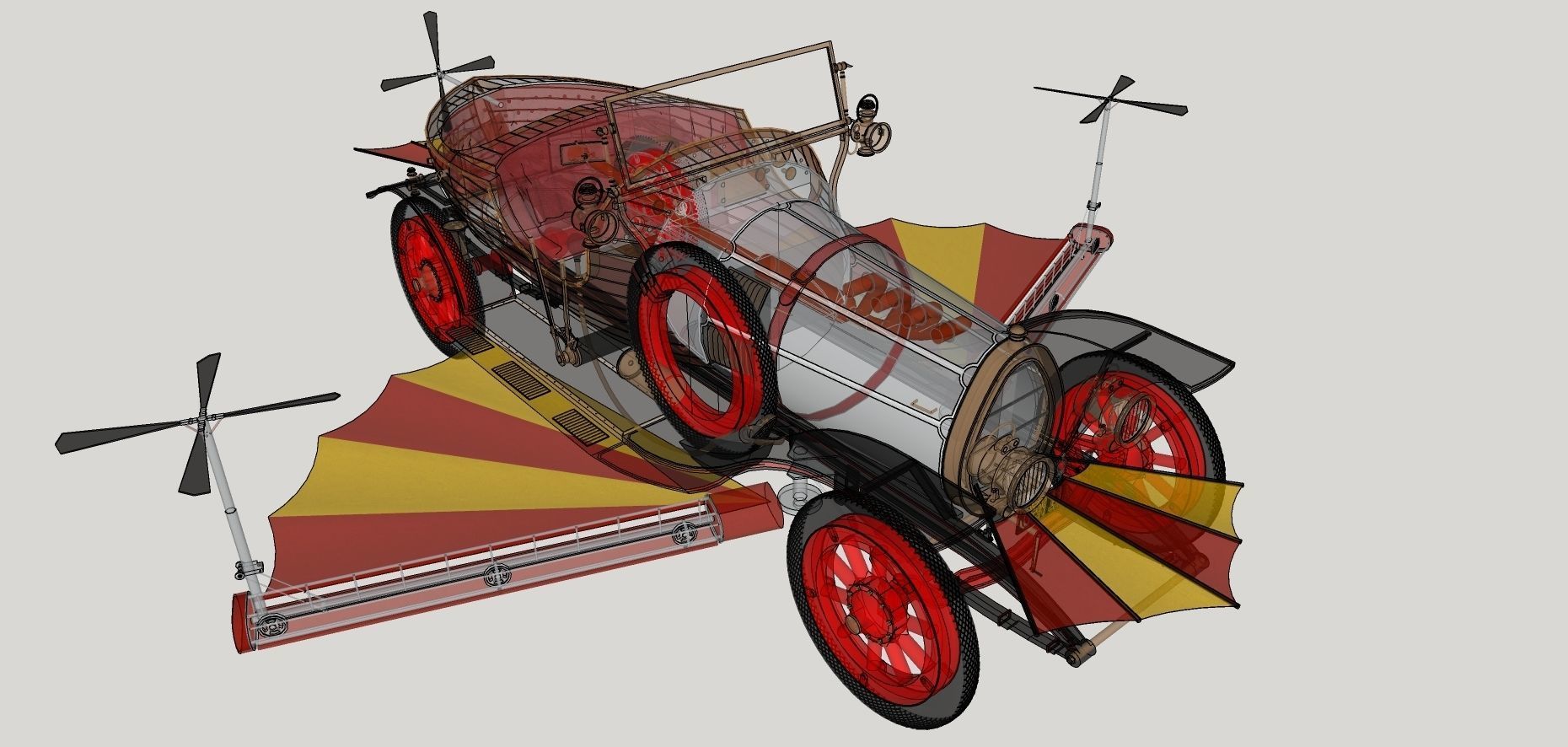 Chitty Chitty Bang Bang car 3D model | CGTrader