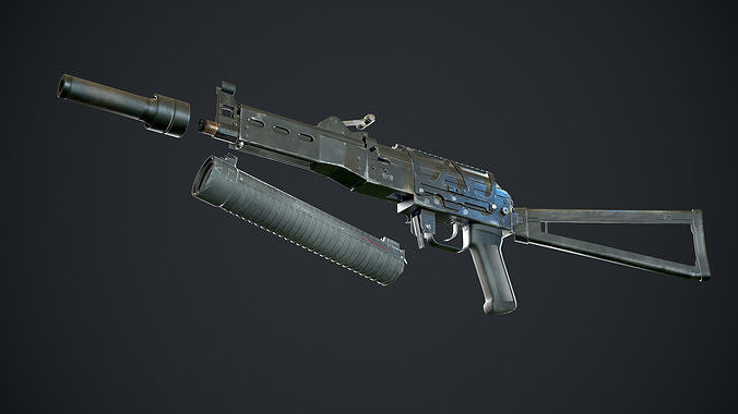 3D model Bizon PP19 gameready rigged VR / AR / low-poly | CGTrader
