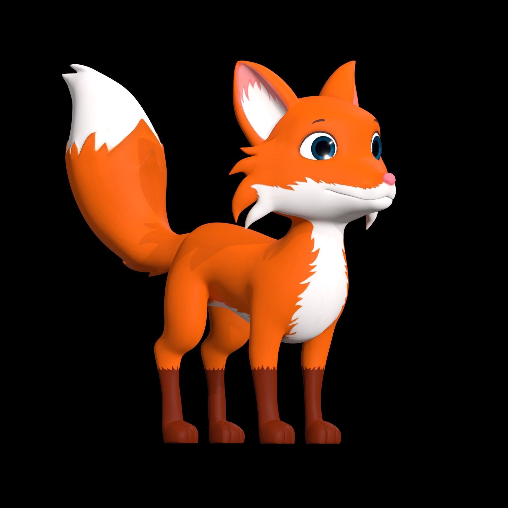3D model Cartoon Fox VR / AR / low-poly | CGTrader