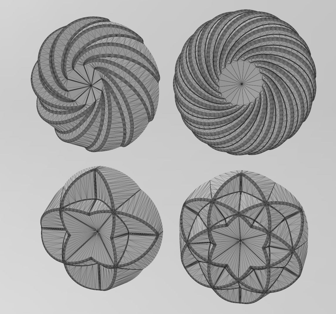 3d Geometrical pattern rosettes N03 3D model 3D printable | CGTrader