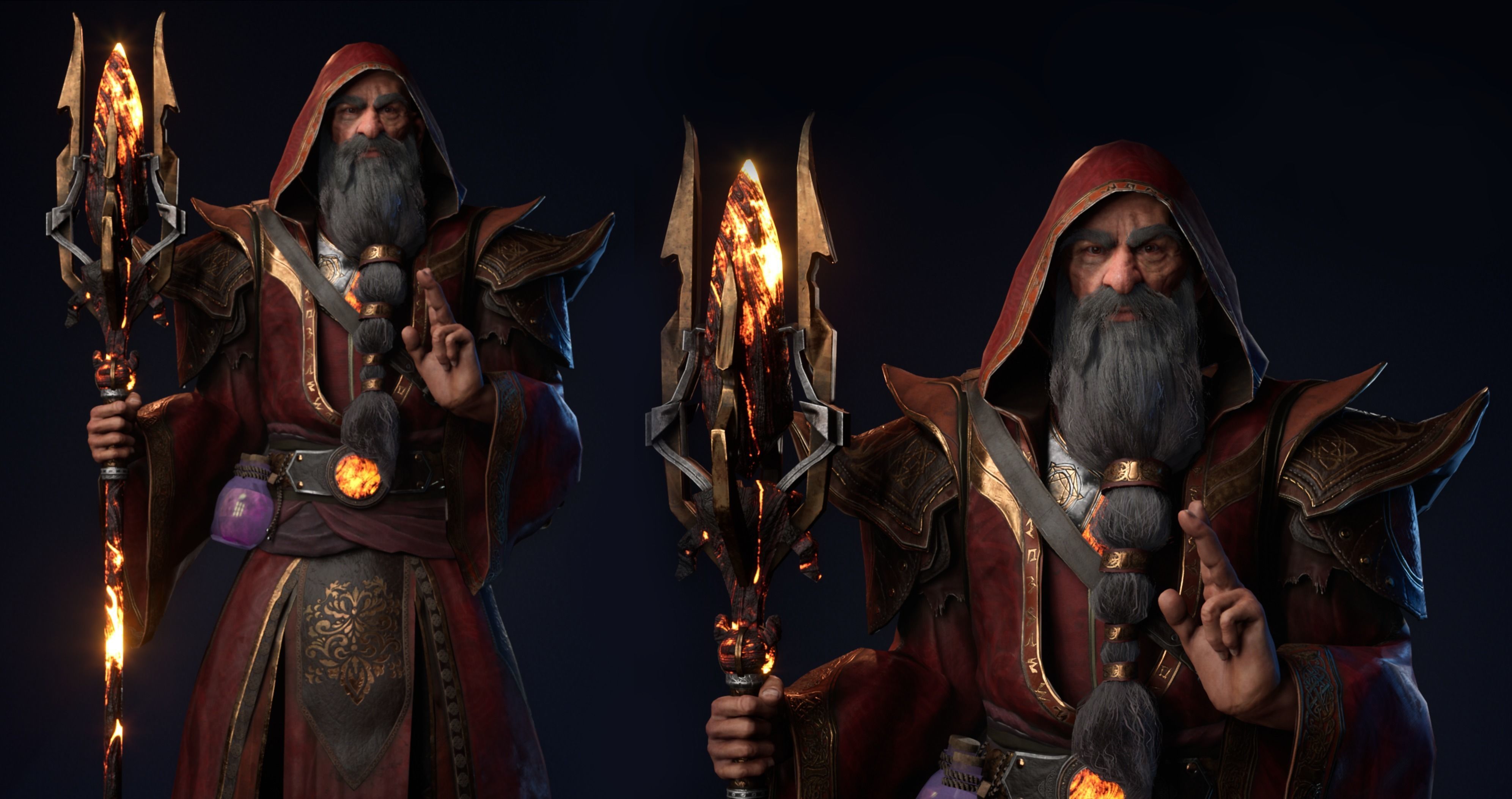 3D model Wizard VR / AR / low-poly rigged animated | CGTrader