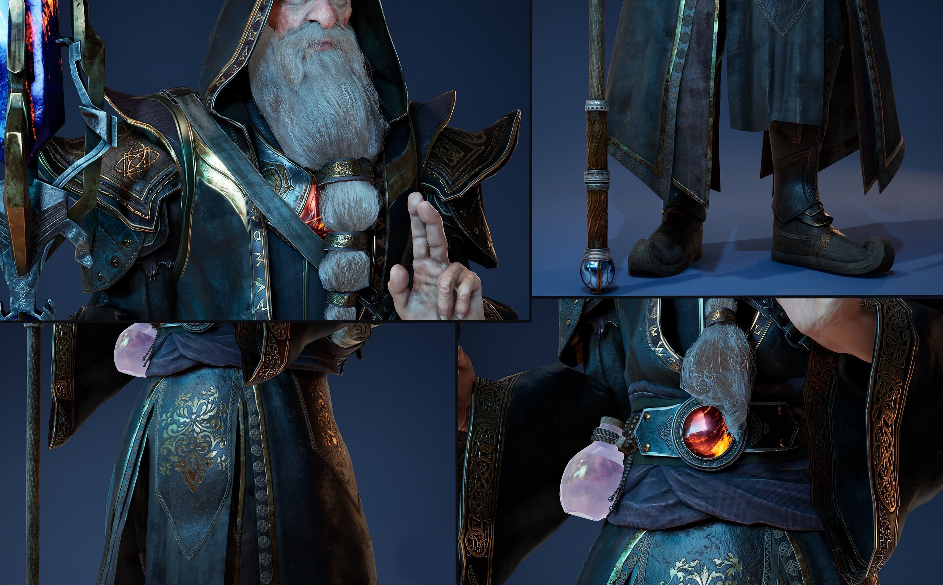 3D model Wizard VR / AR / low-poly rigged animated | CGTrader