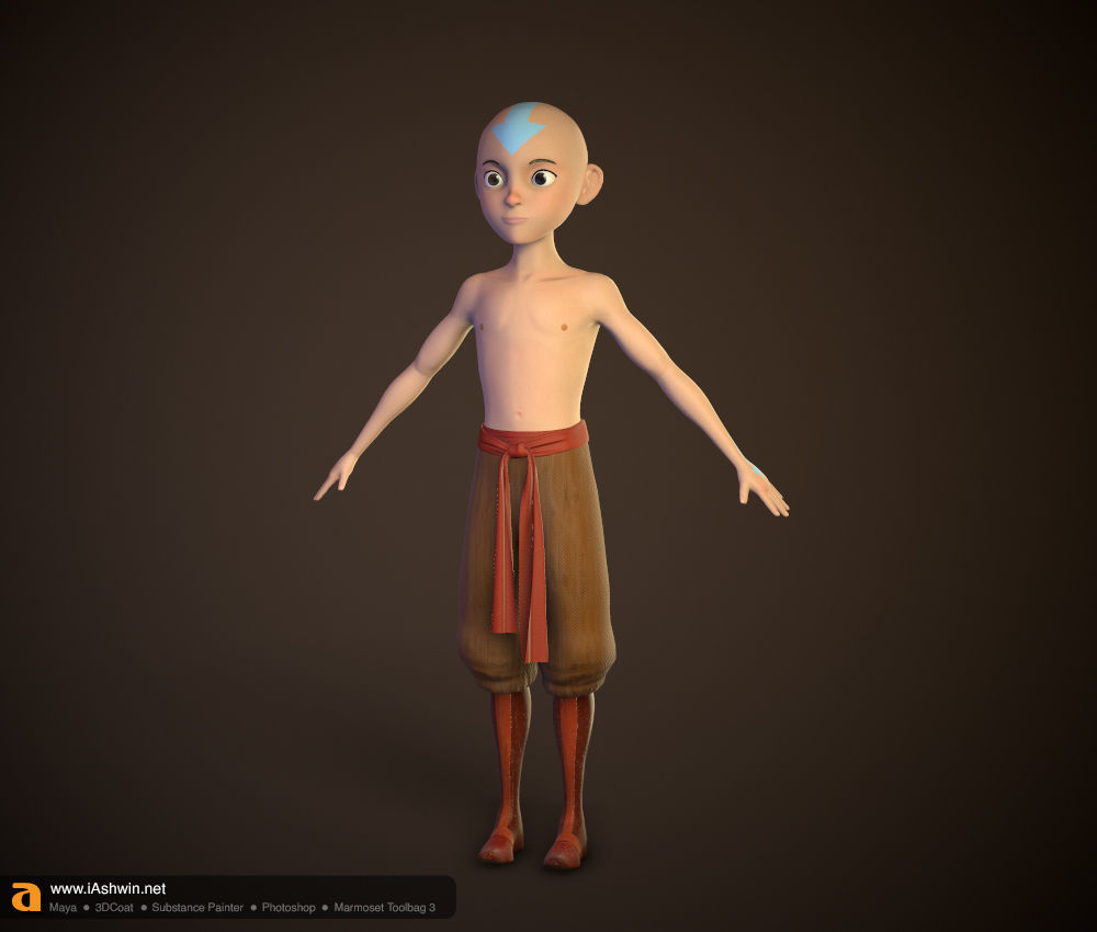 3D model Aang Rig VR / AR / low-poly rigged | CGTrader