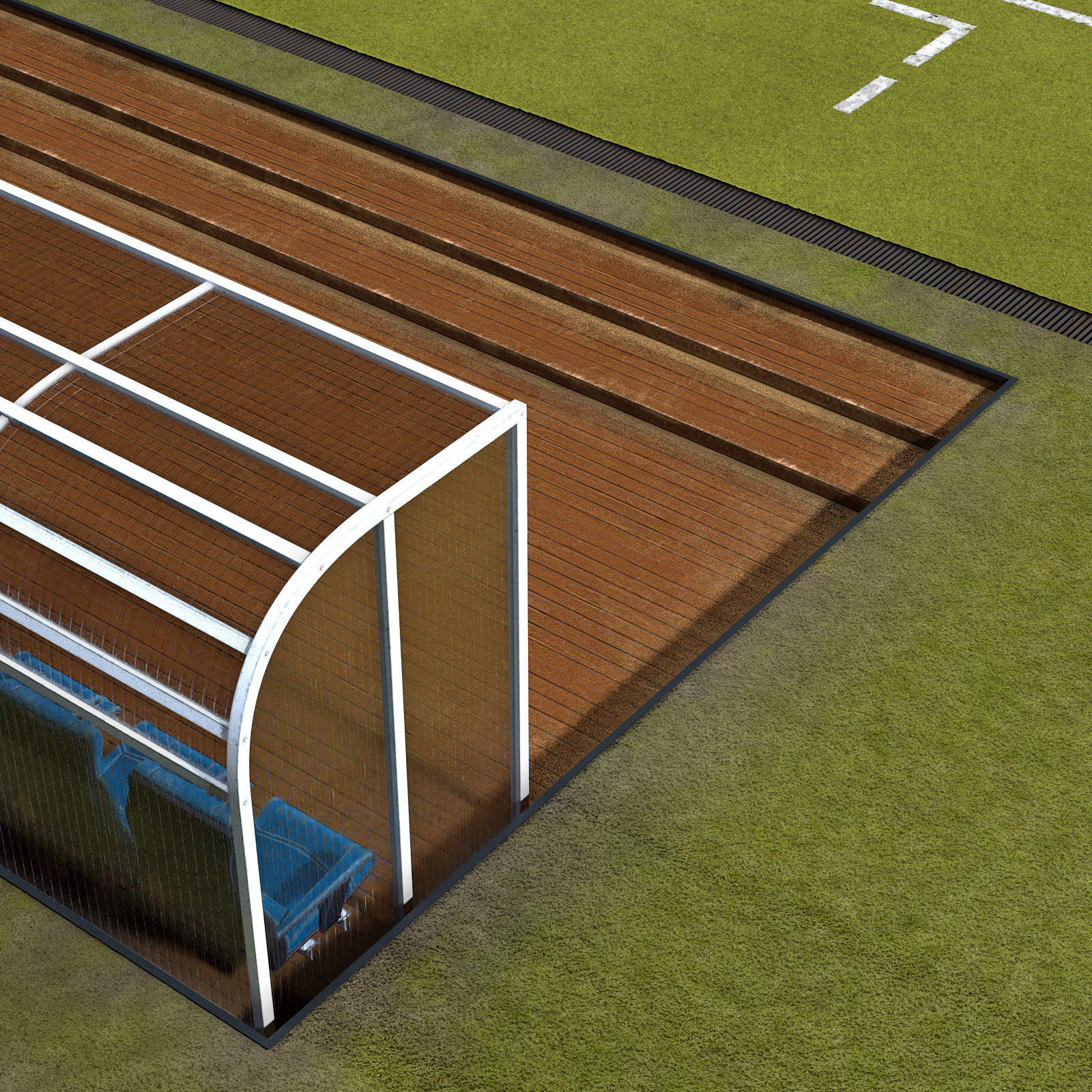 Football pitch 3D model | CGTrader