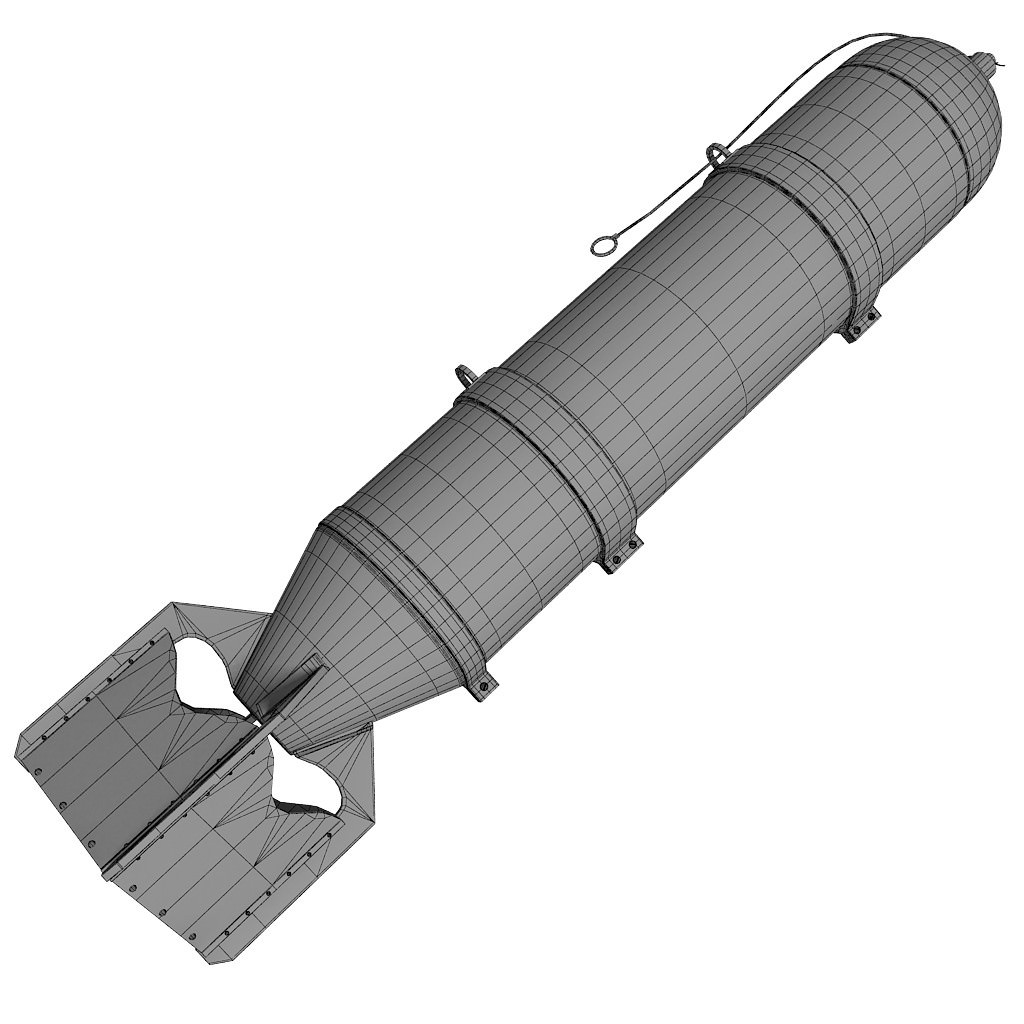 WW2 bomb photo flash 3D model | CGTrader