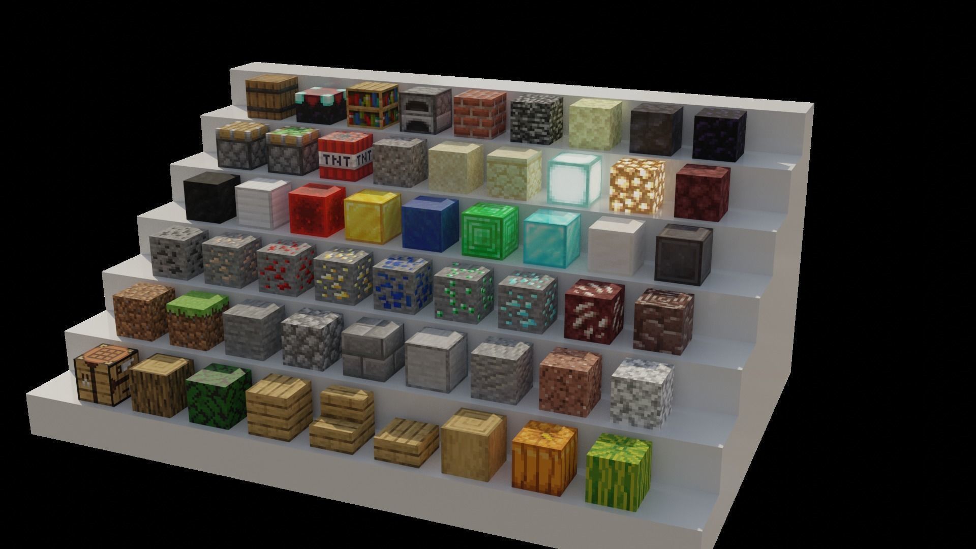3D model 52 Minecraft Blocks VR / AR / low-poly | CGTrader