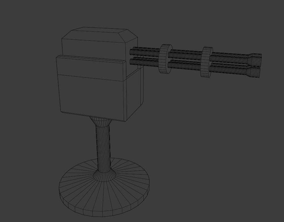 Turret - Low Poly Game Asset free VR / AR / low-poly 3D model | CGTrader