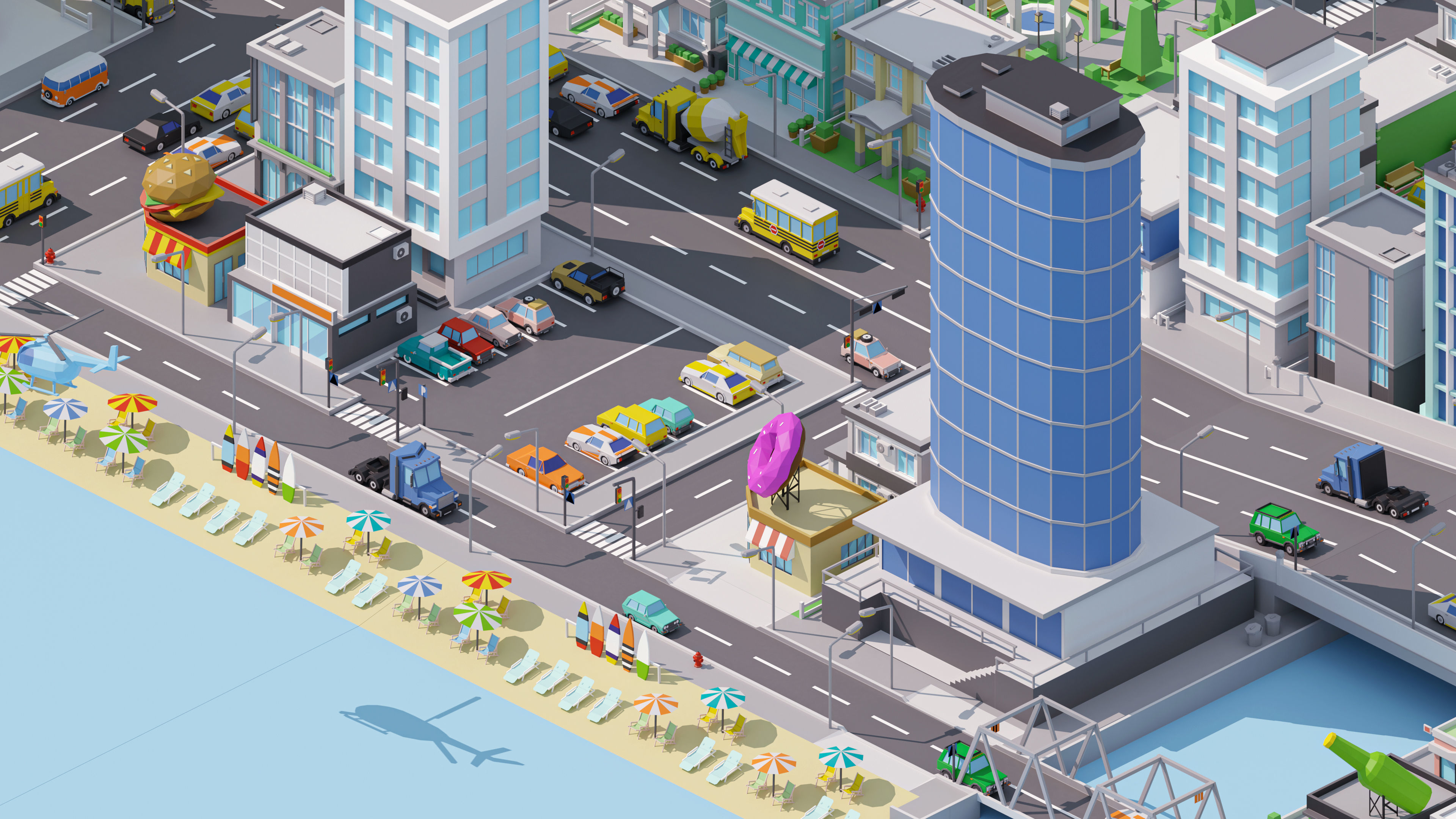 3D model City 2 VR / AR / low-poly | CGTrader