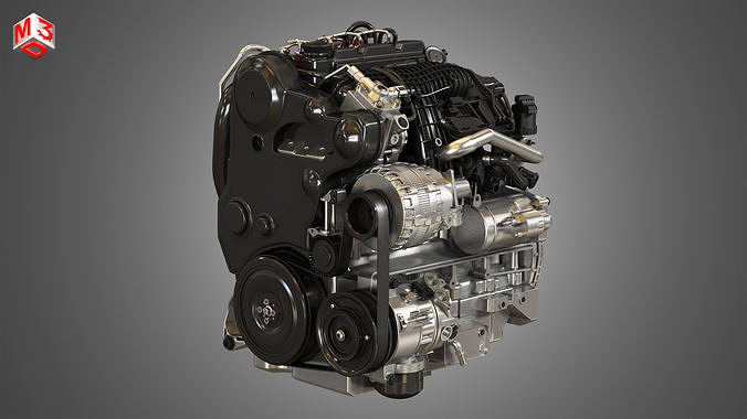 S60 T6 Drive - E 4 Cylinder Turbocharged Diesel Engine 3D model | CGTrader