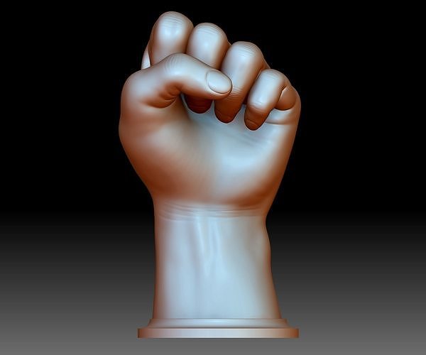 BLM hand sign logo fist STL file 3D printable model Black Lives 3D ...