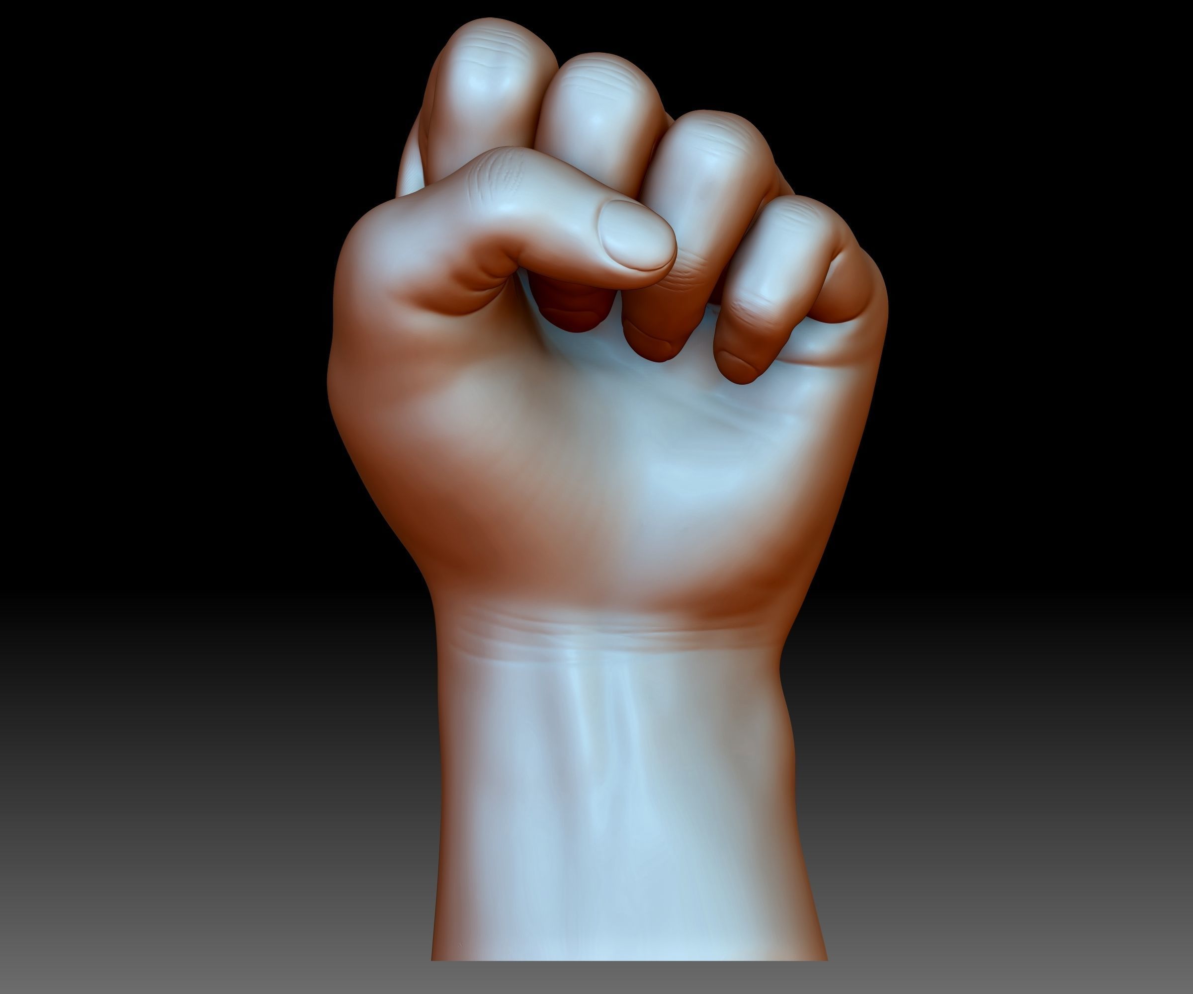 BLM hand sign logo fist STL file 3D printable model Black Lives 3D ...