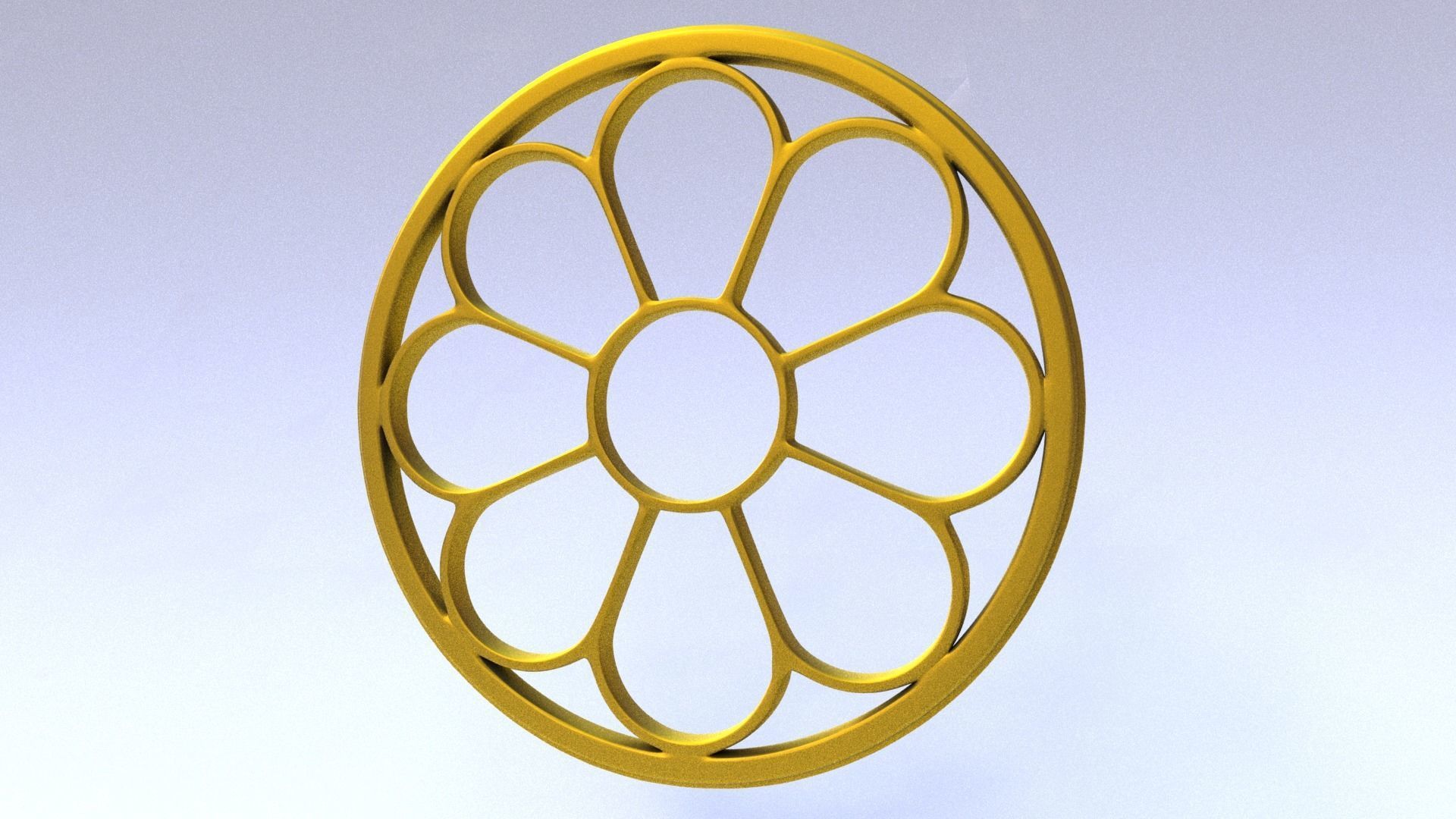 Gothic Style Rose Window Design model 3D model 3D printable | CGTrader