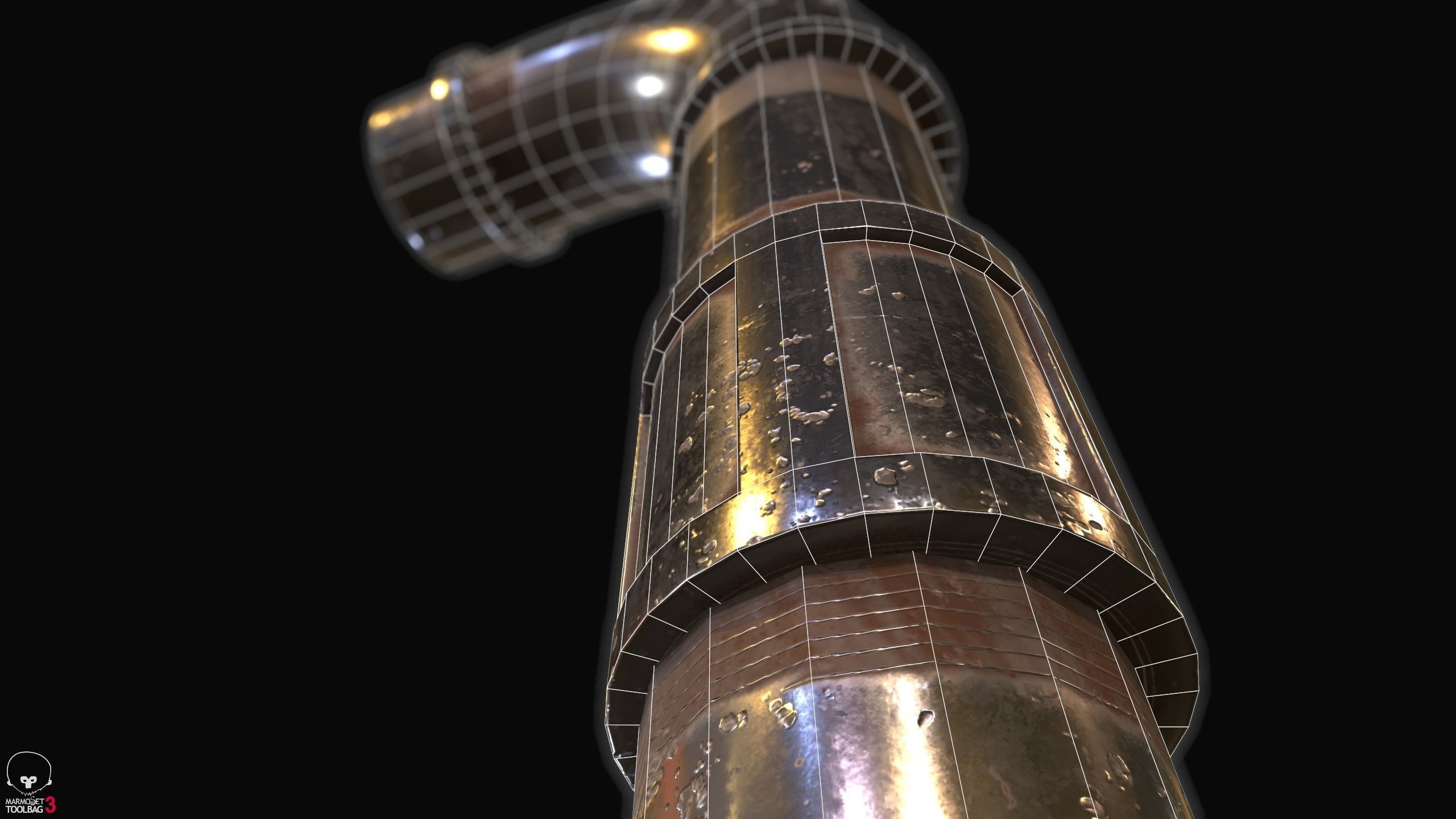 3D model Worn Steel Pipe Weapon VR / AR / low-poly | CGTrader