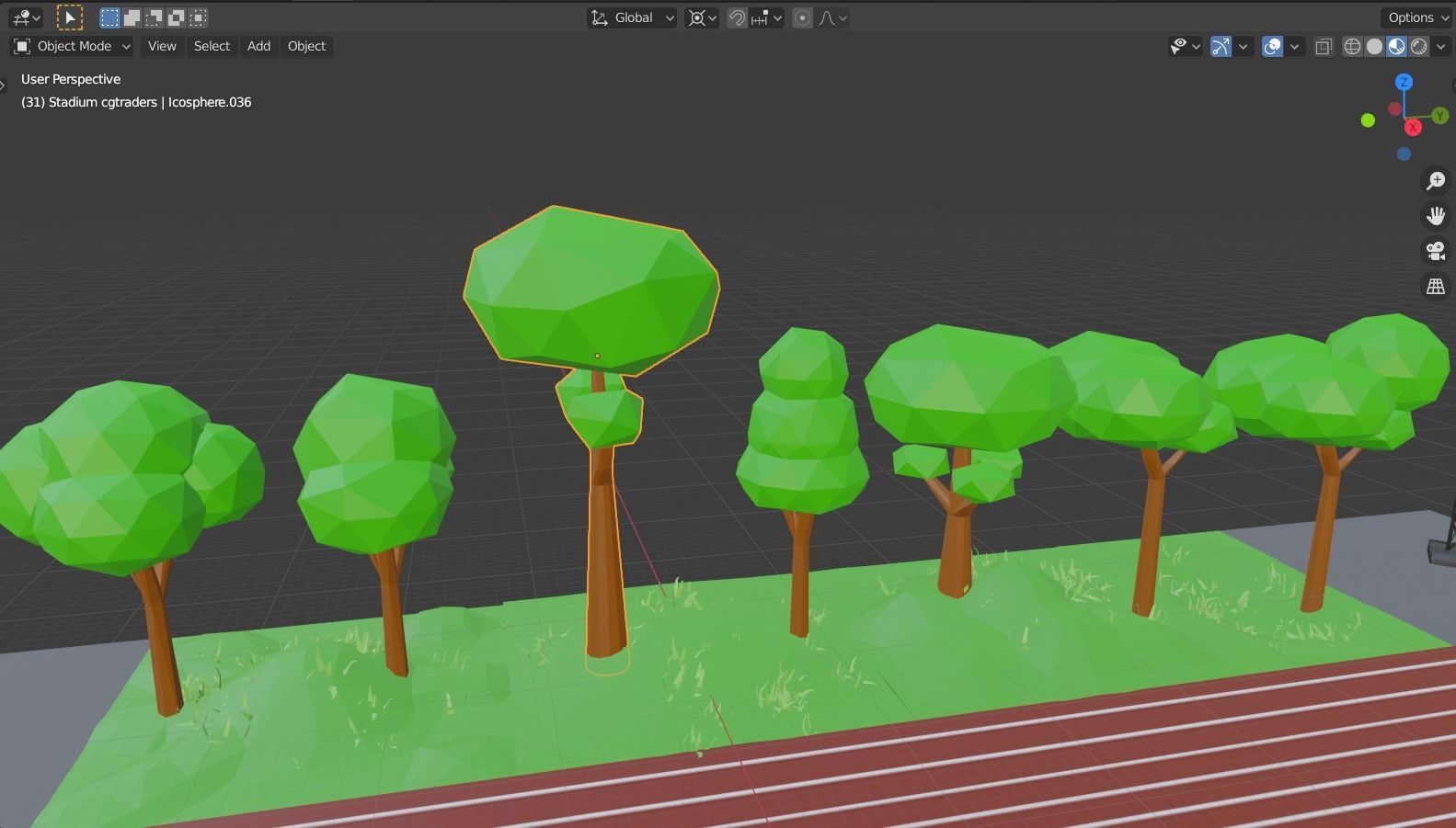 Low-poly Football Stadium Version 1 free 3D model | CGTrader