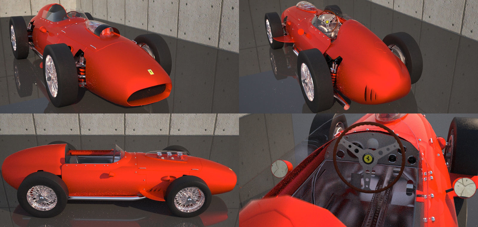 Ferrari 256 F1 1959 3D model | CGTrader
