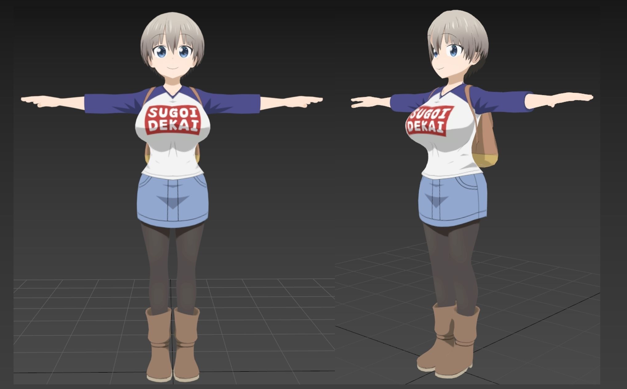 Uzaki-chan VRChat 3D model rigged | CGTrader