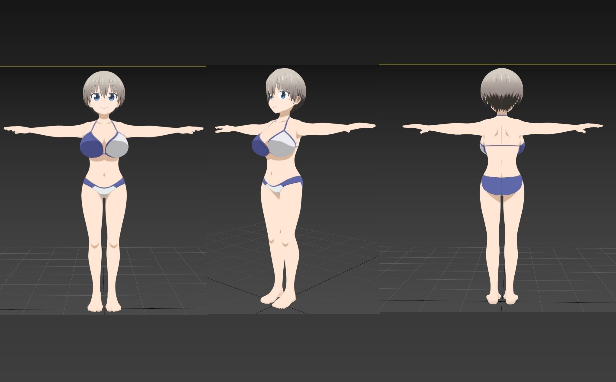 Uzaki-chan VRChat 3D model rigged | CGTrader