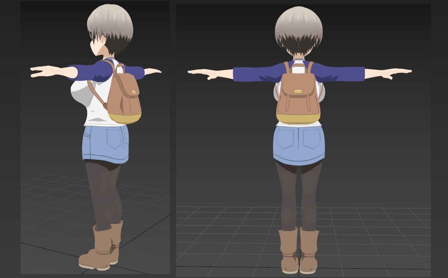 Uzaki-chan VRChat 3D model rigged | CGTrader