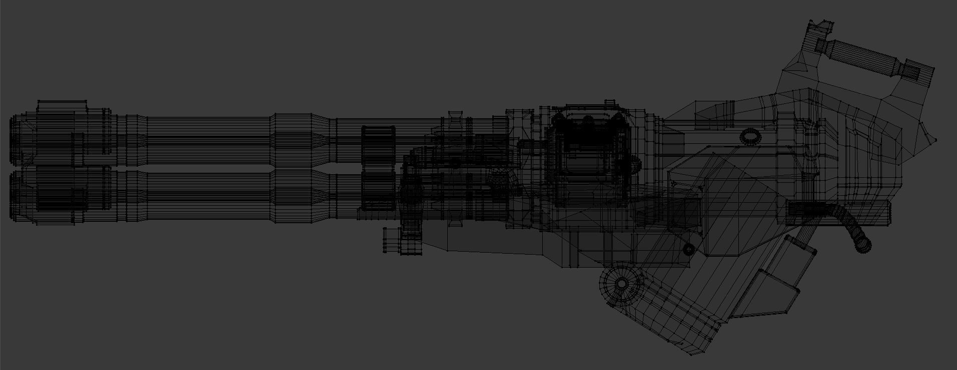 3D model Sci-Fi Chaingun VR / AR / low-poly | CGTrader
