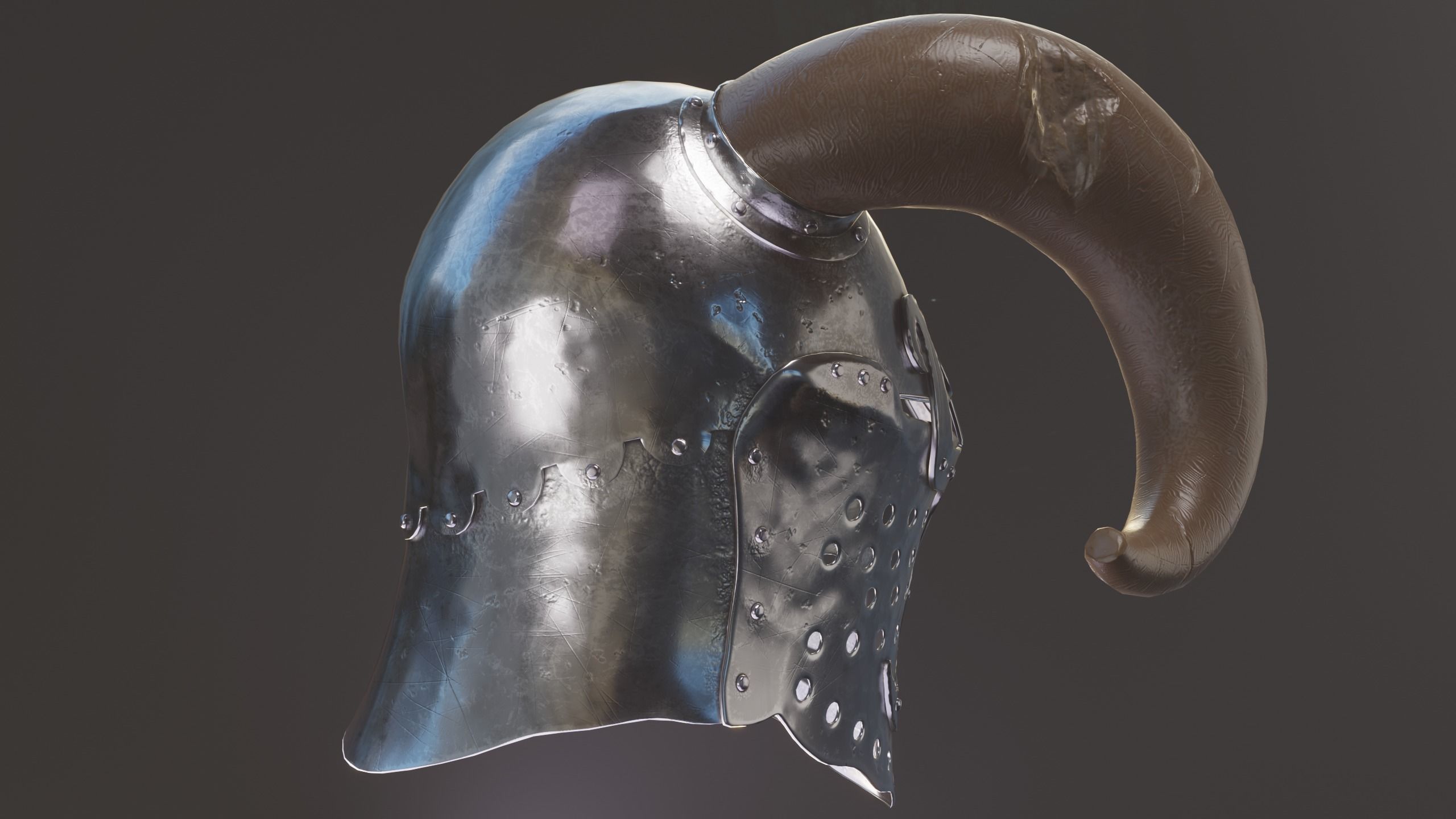 3D model Tophelm horned helmet VR / AR / low-poly | CGTrader