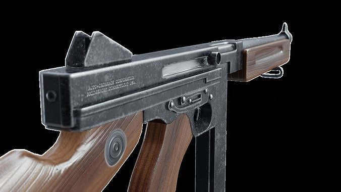 3D model M1A1 Thompson Submachine gun VR / AR / low-poly | CGTrader
