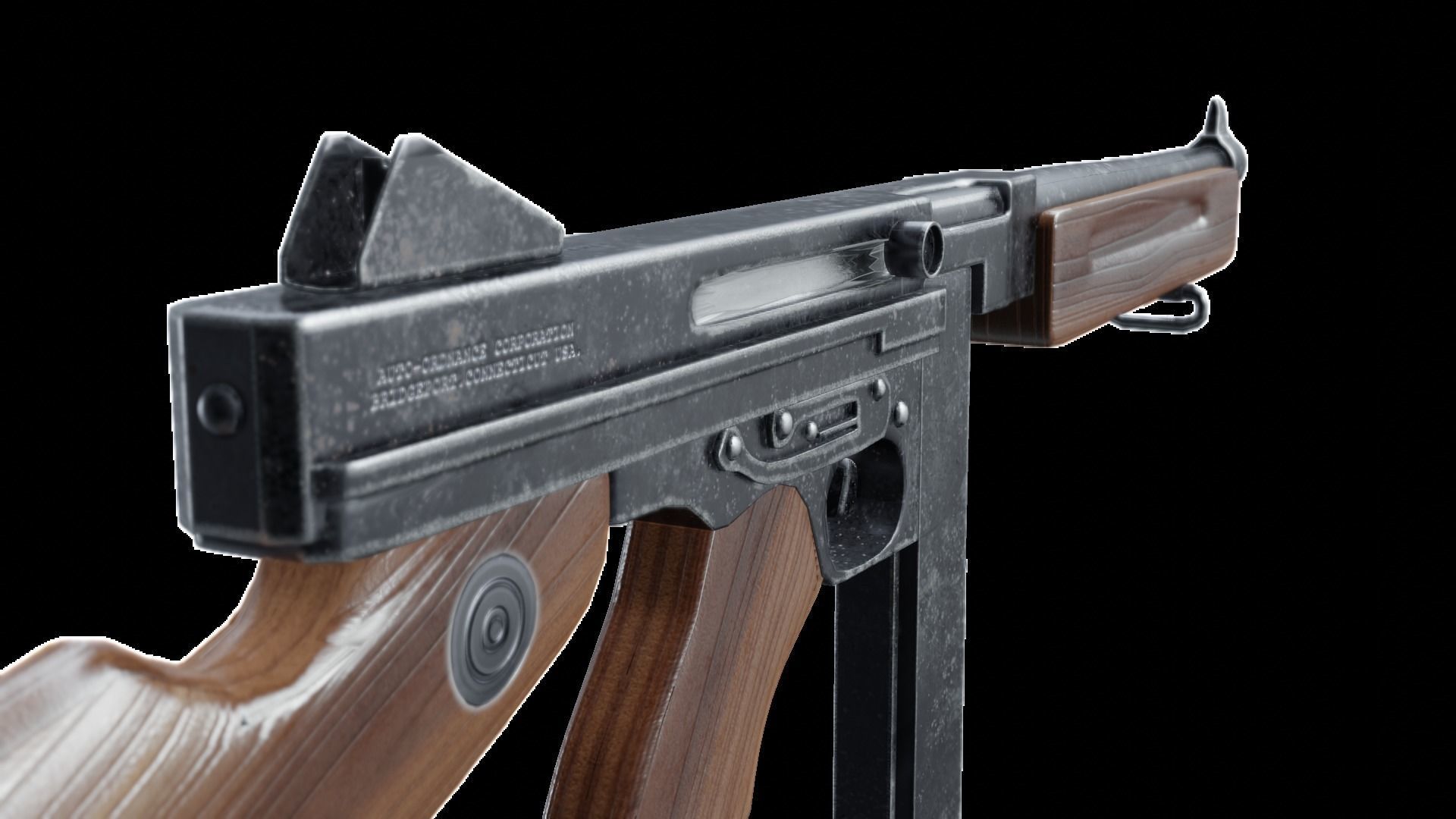 3D model M1A1 Thompson Submachine gun VR / AR / low-poly | CGTrader