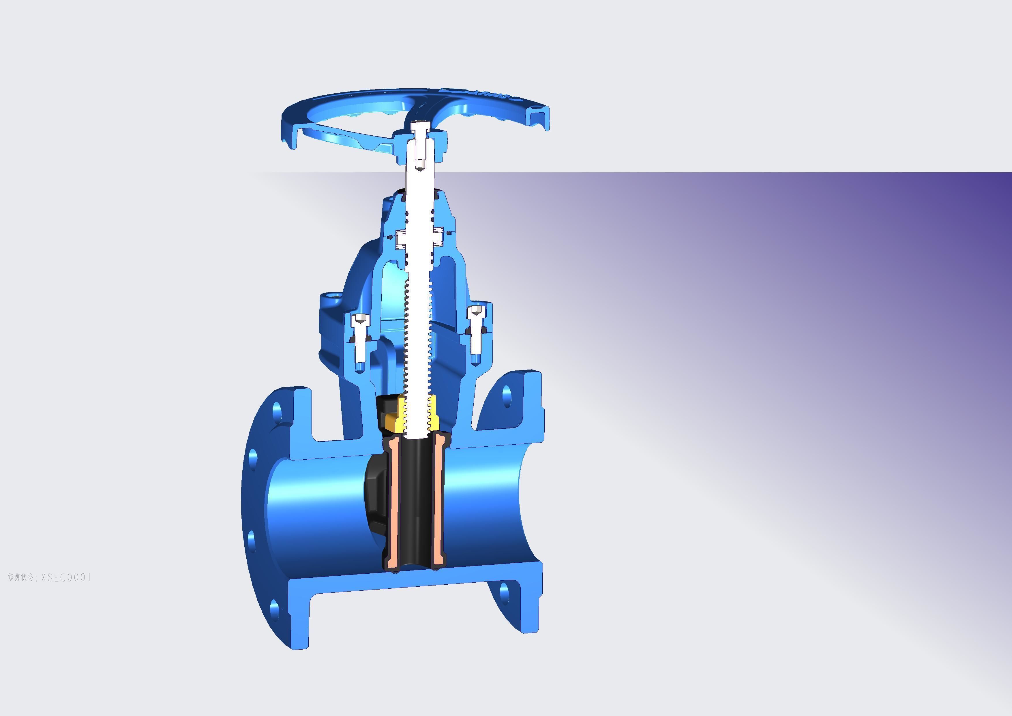 Resilient-seated gate valves free 3D model | CGTrader