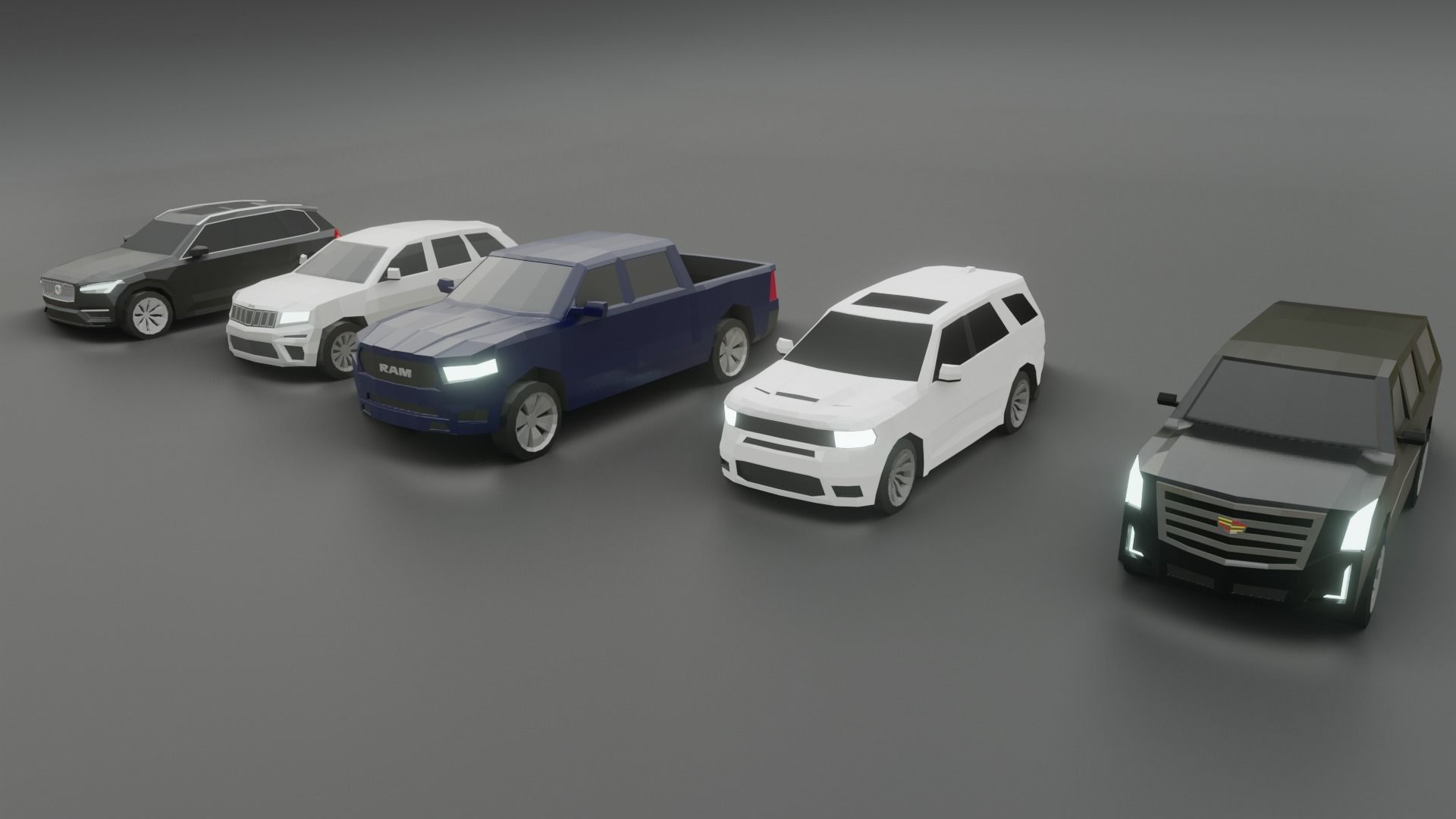3D model SUV low-poly pack 3D models VR / AR / low-poly | CGTrader