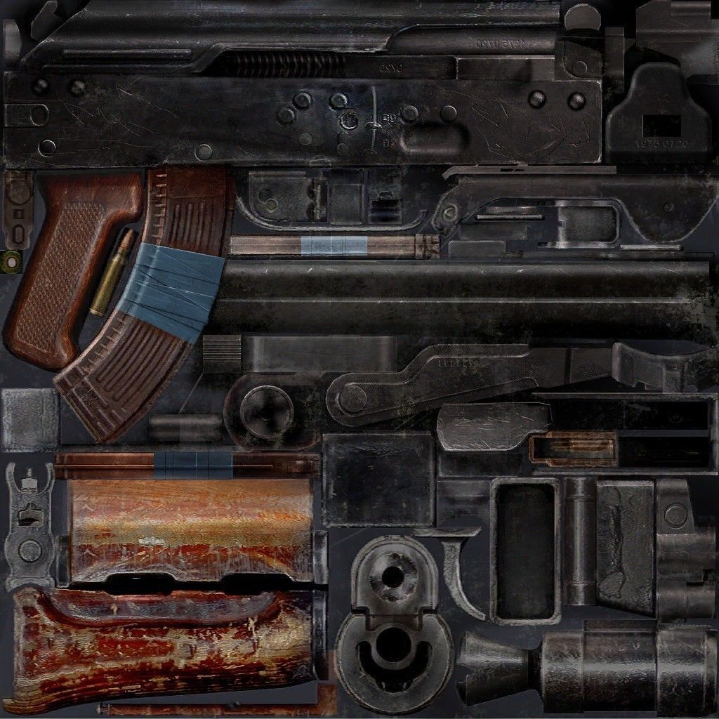 texture weapons free 3D model | CGTrader