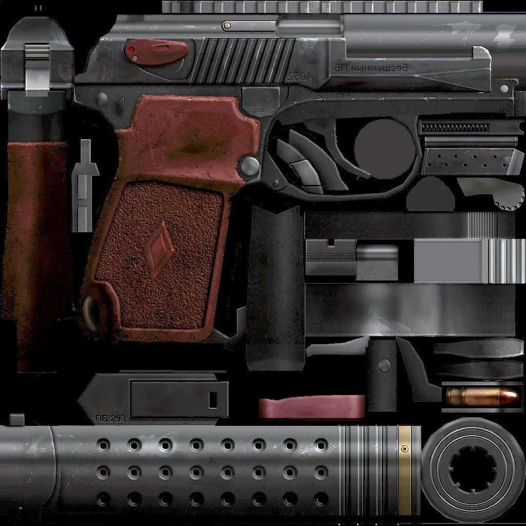 texture weapons free 3D model | CGTrader