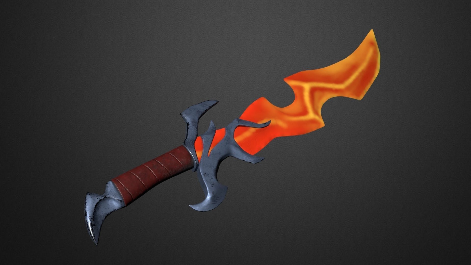 3D model Stylized Sword VR / AR / low-poly OBJ FBX MA