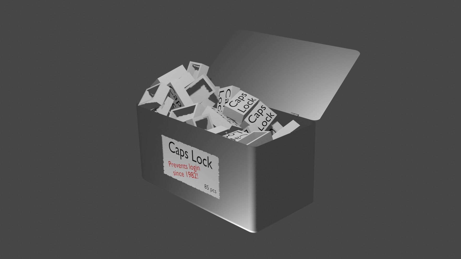Caps Lock Box 3D model | CGTrader